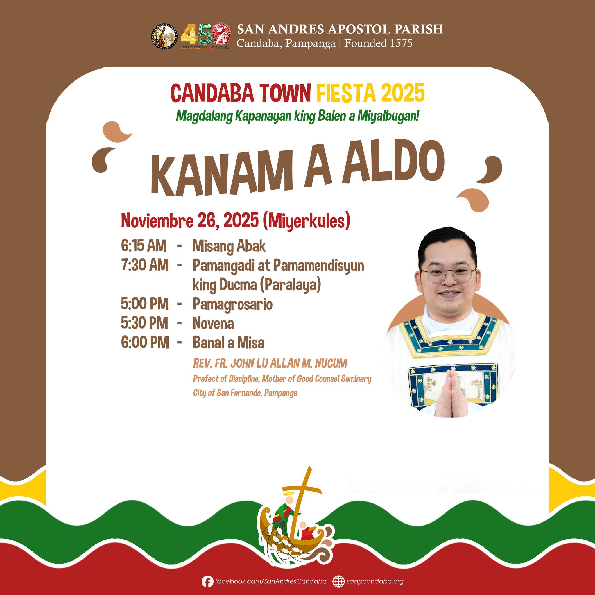 Candaba Town Fiesta 2025: Kanam A Aldo | San Andres Apostol Parish